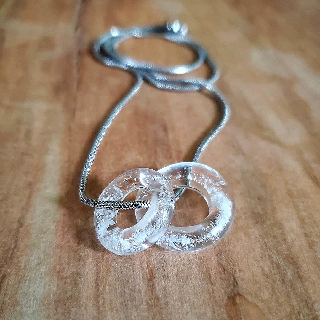Infinity Memorial Glass Ring- Ashes in Glass - Etsy