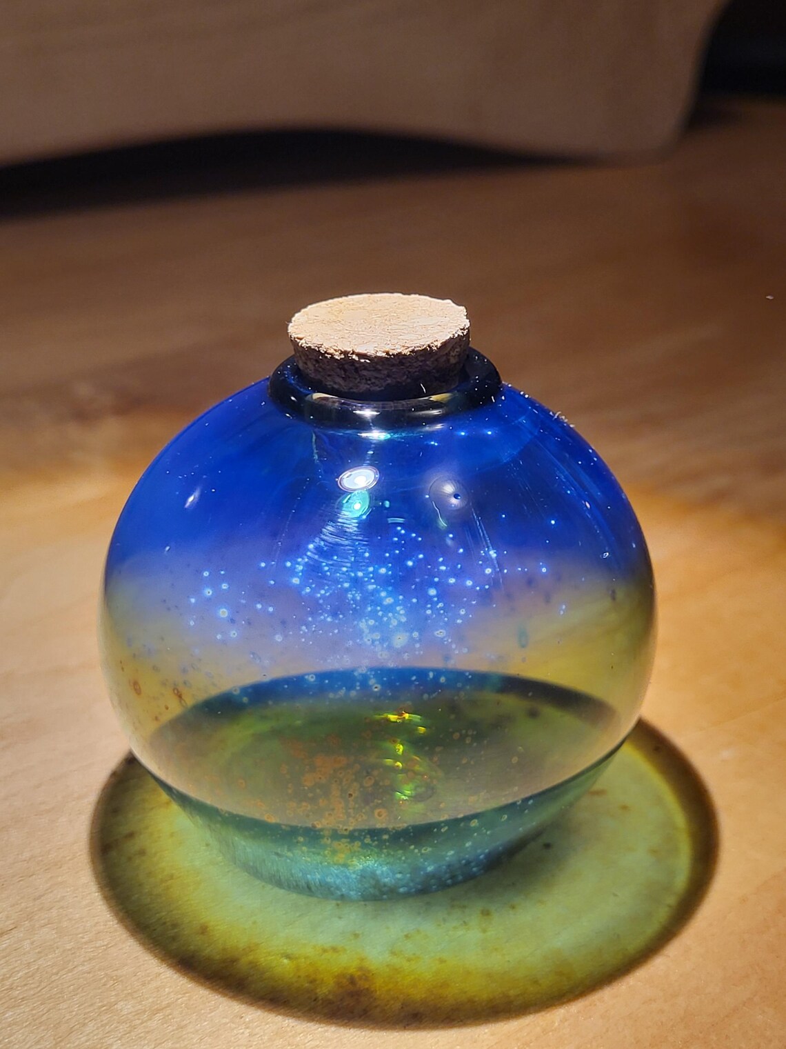 Starry Night Blown Glass Jar With Cork - Etsy