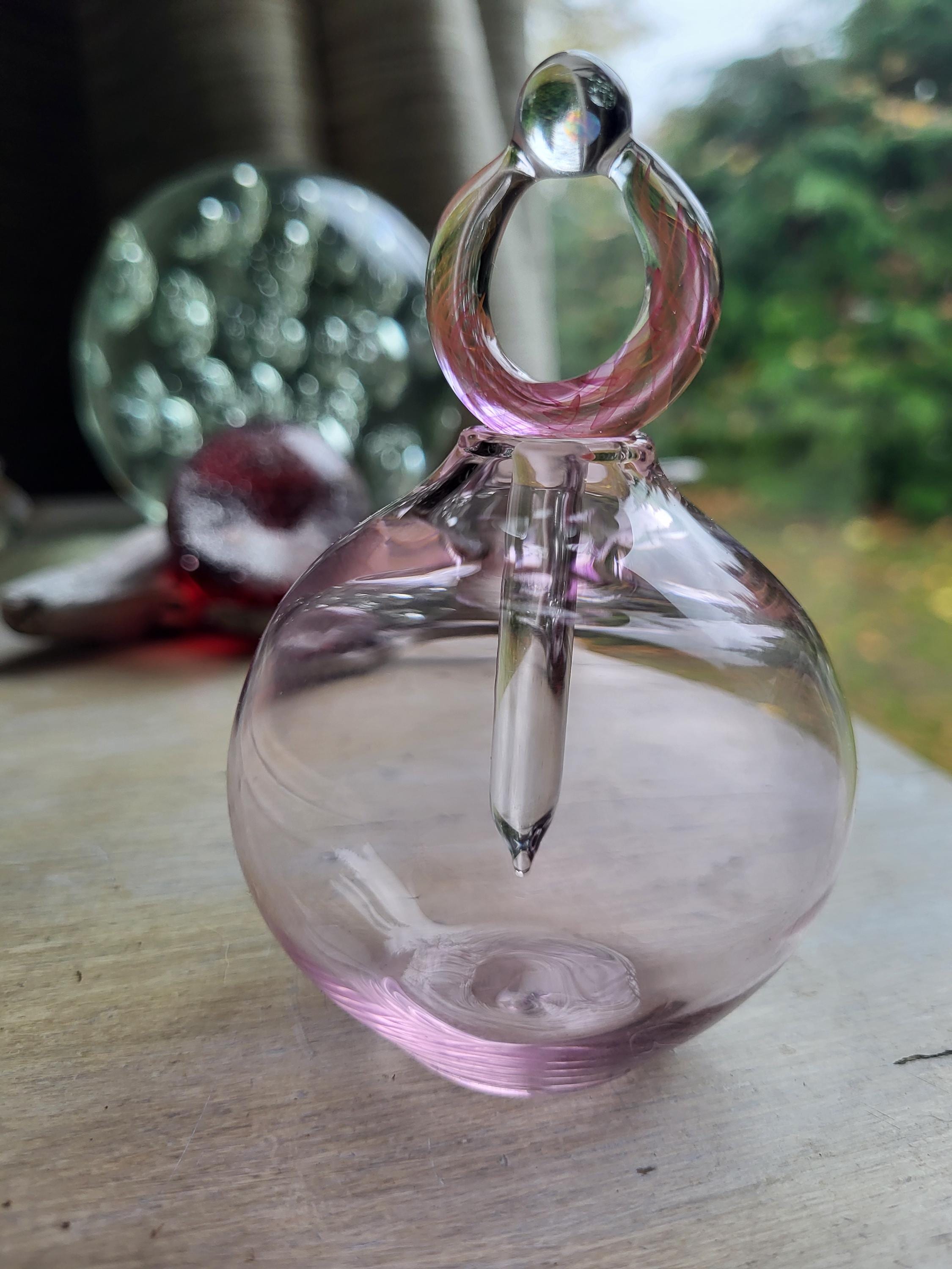 Blown Glass Perfume Bottle- 24KT Gold and With Opals - Etsy
