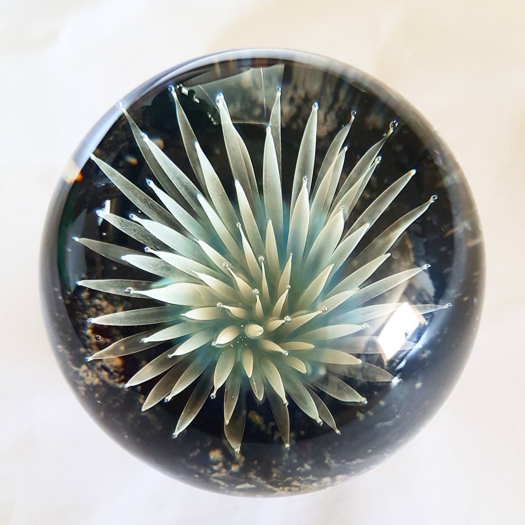 Glass Lotus Memorial Orb- Ashes in Glass - Etsy