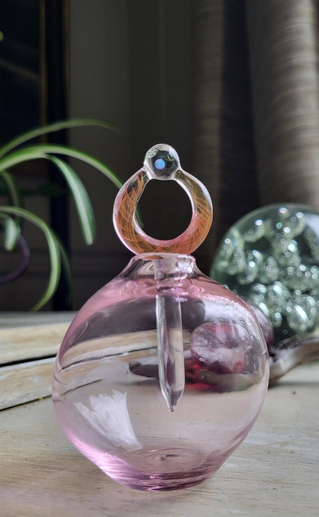 Blown Glass Perfume Bottle- 24KT Gold and With Opals - Etsy