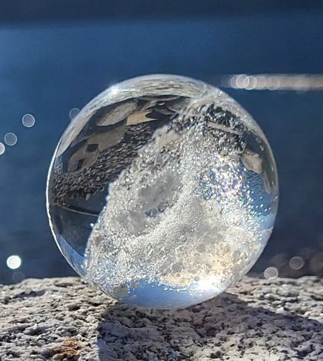 Glass Serenity Memorial Orb- Ashes in Glass - Etsy