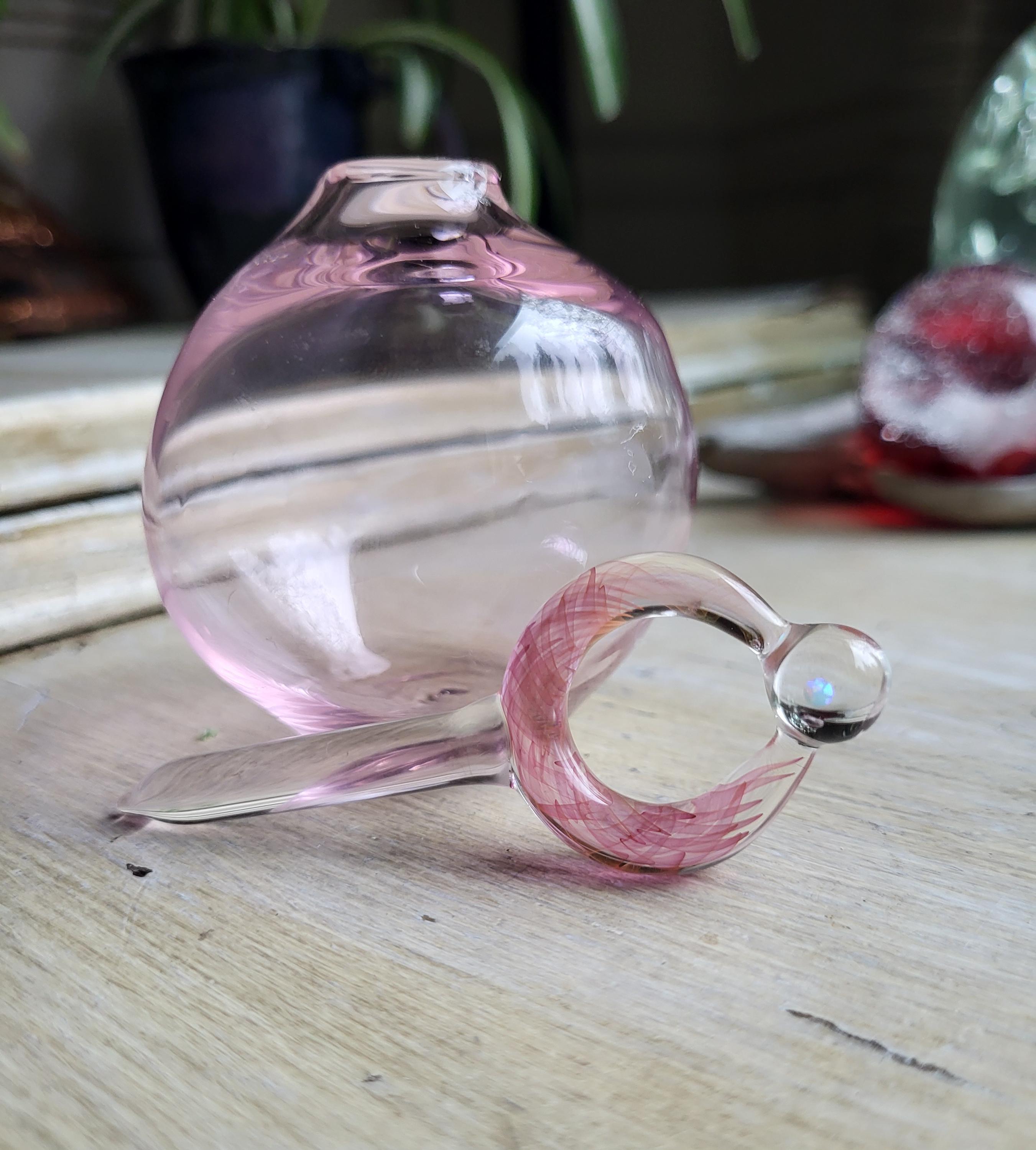 Blown Glass Perfume Bottle- 24KT Gold and With Opals - Etsy