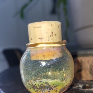 Blown Glass Jar With Cork - Etsy