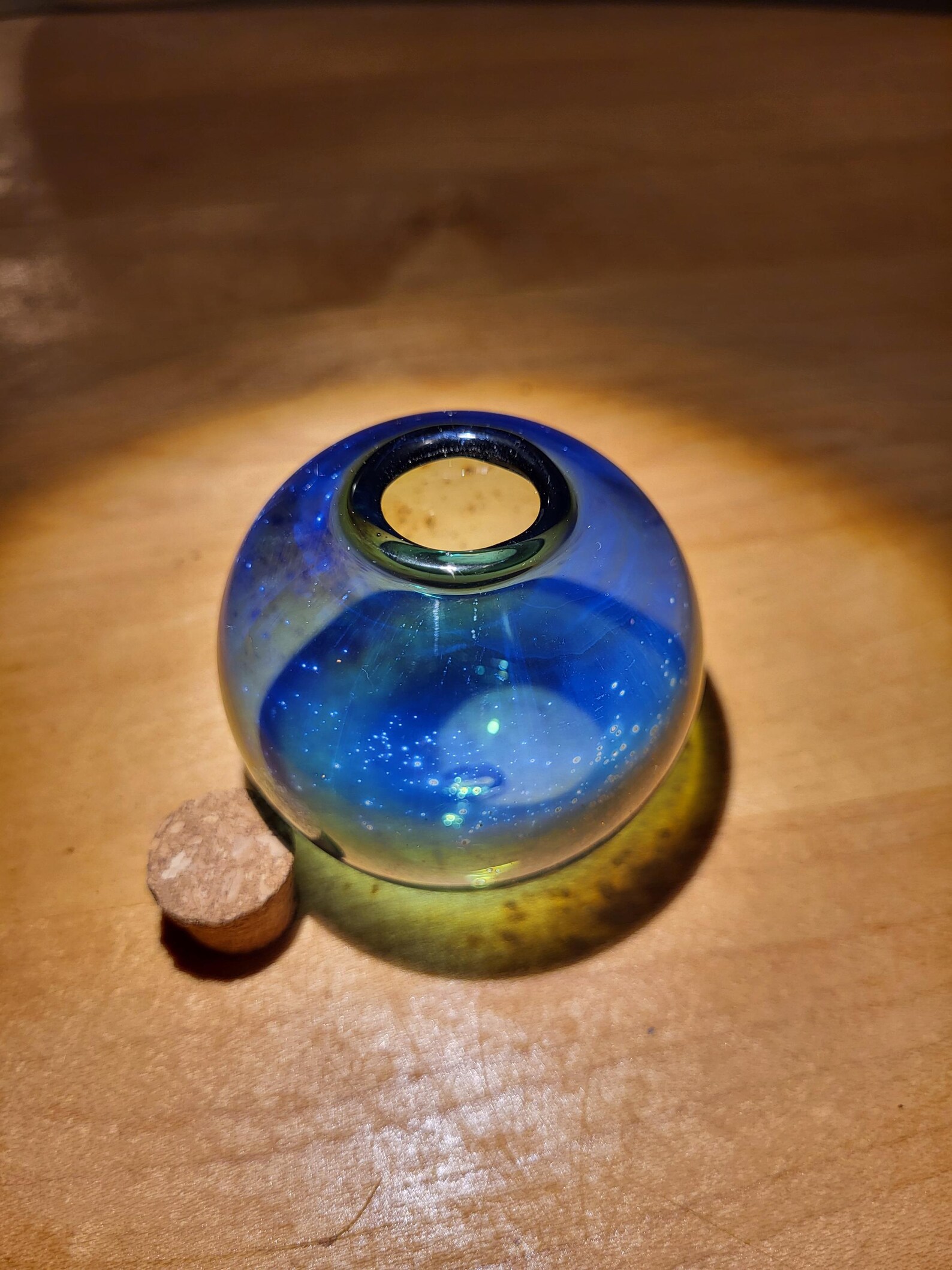 Starry Night Blown Glass Jar With Cork - Etsy