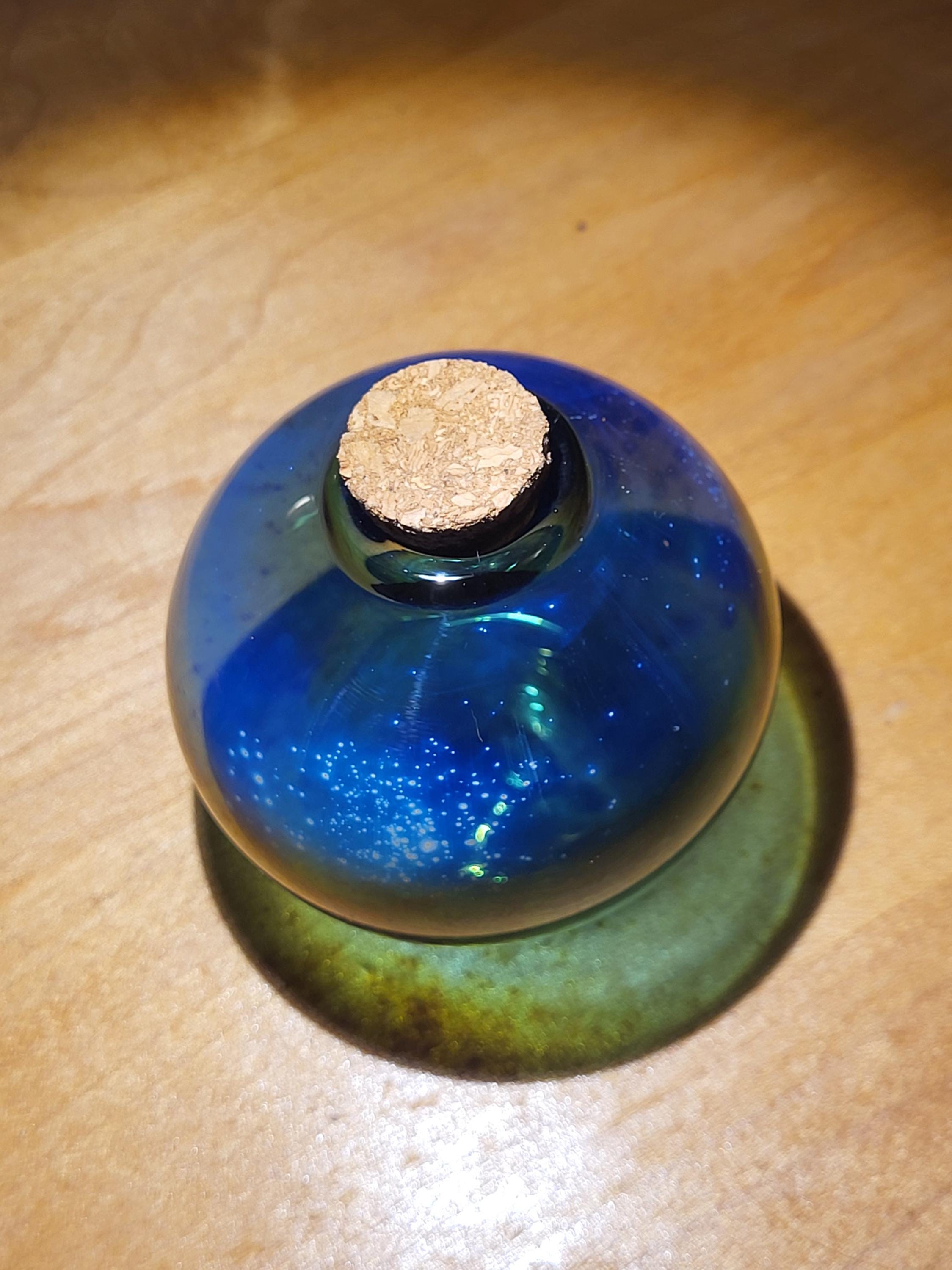 Starry Night Blown Glass Jar With Cork - Etsy