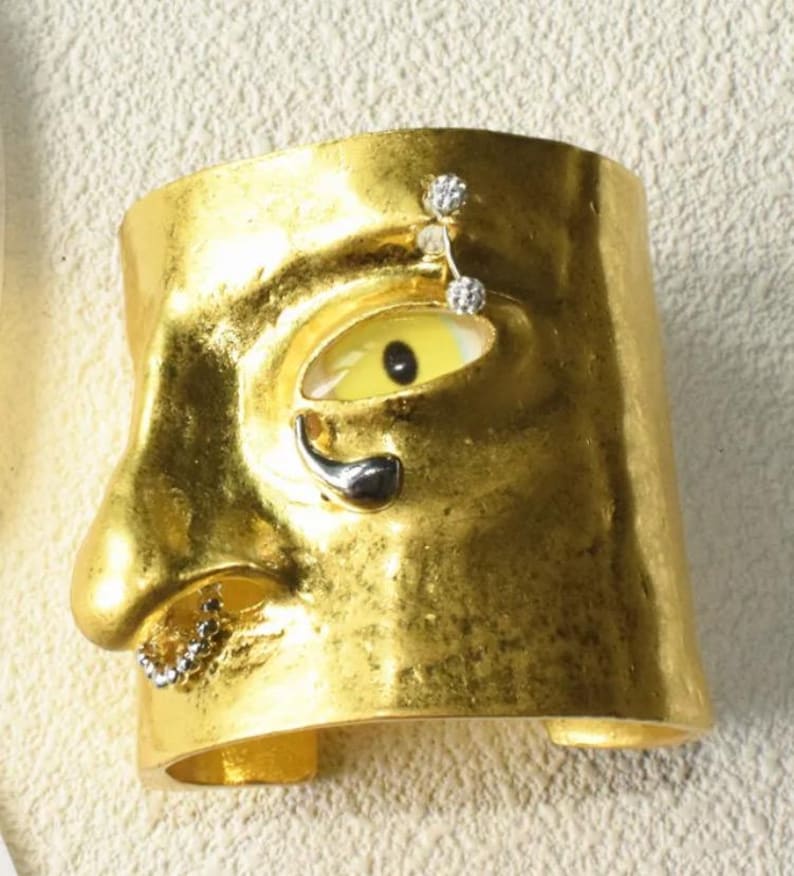 Schiaparelli Inspired Visage Bangle - Etsy