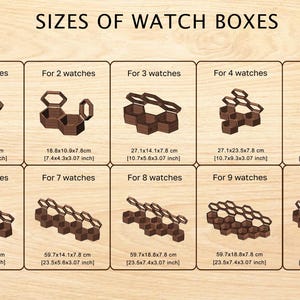 Custom Wooden Watch Organizer With Honeycomb Design, Personalized Watch ...