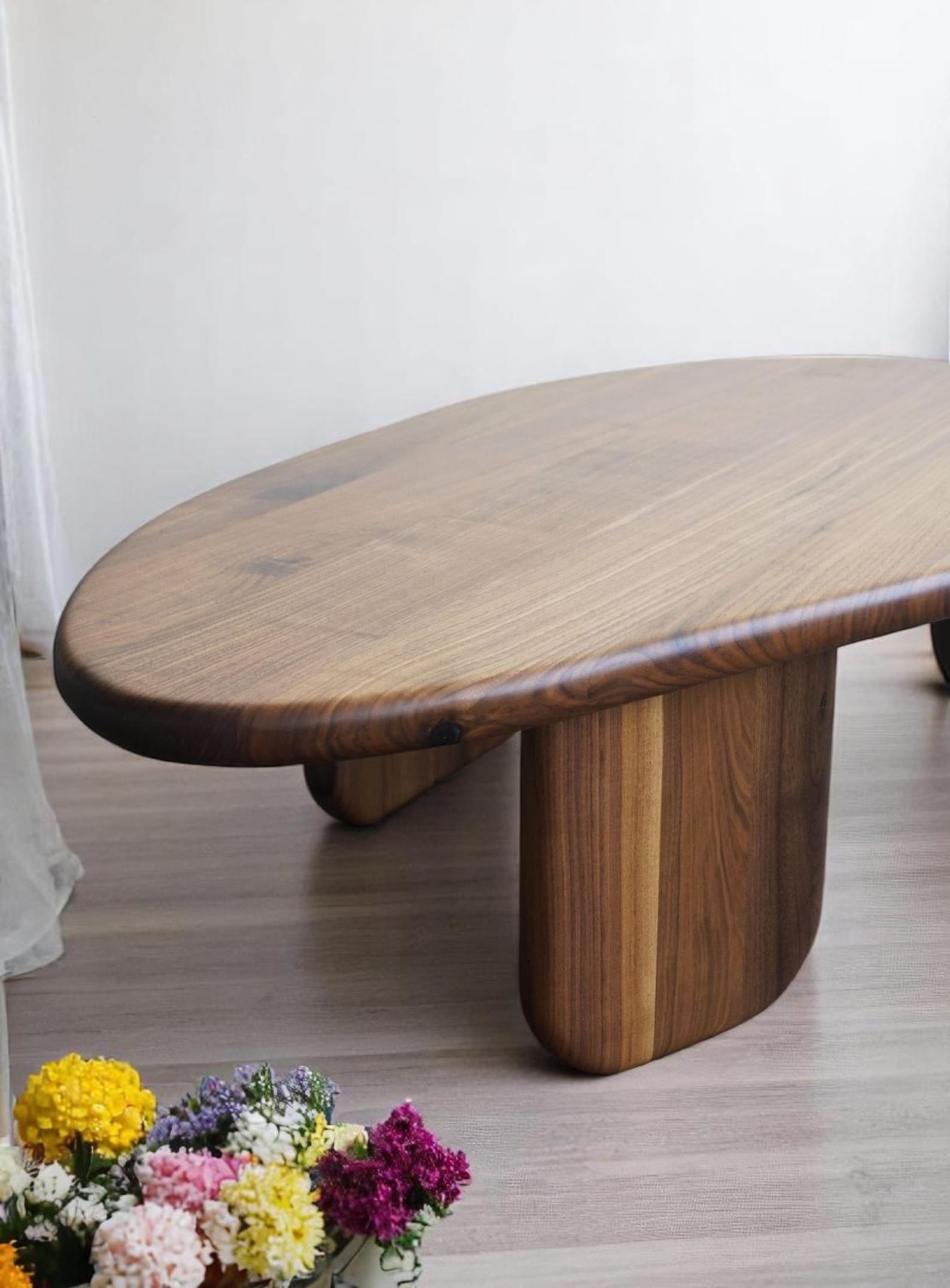 Wooden Coffee Table, Handmade Small Coffee Table, Unique Shape Coffee ...
