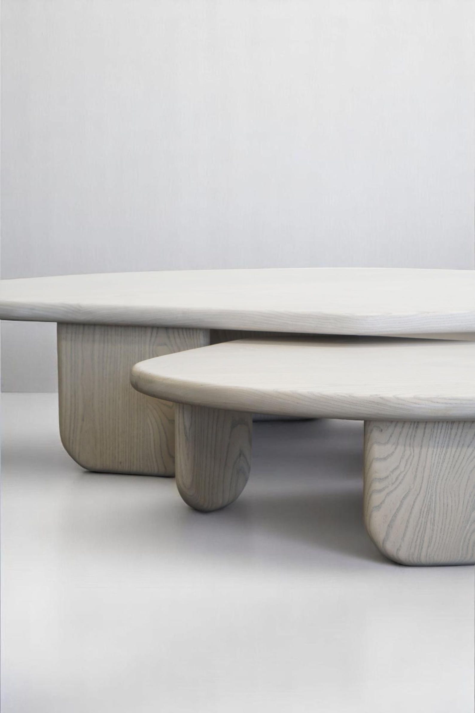 White Ash Wood Coffee Table, Unique Handmade Round Table, Small Table ...