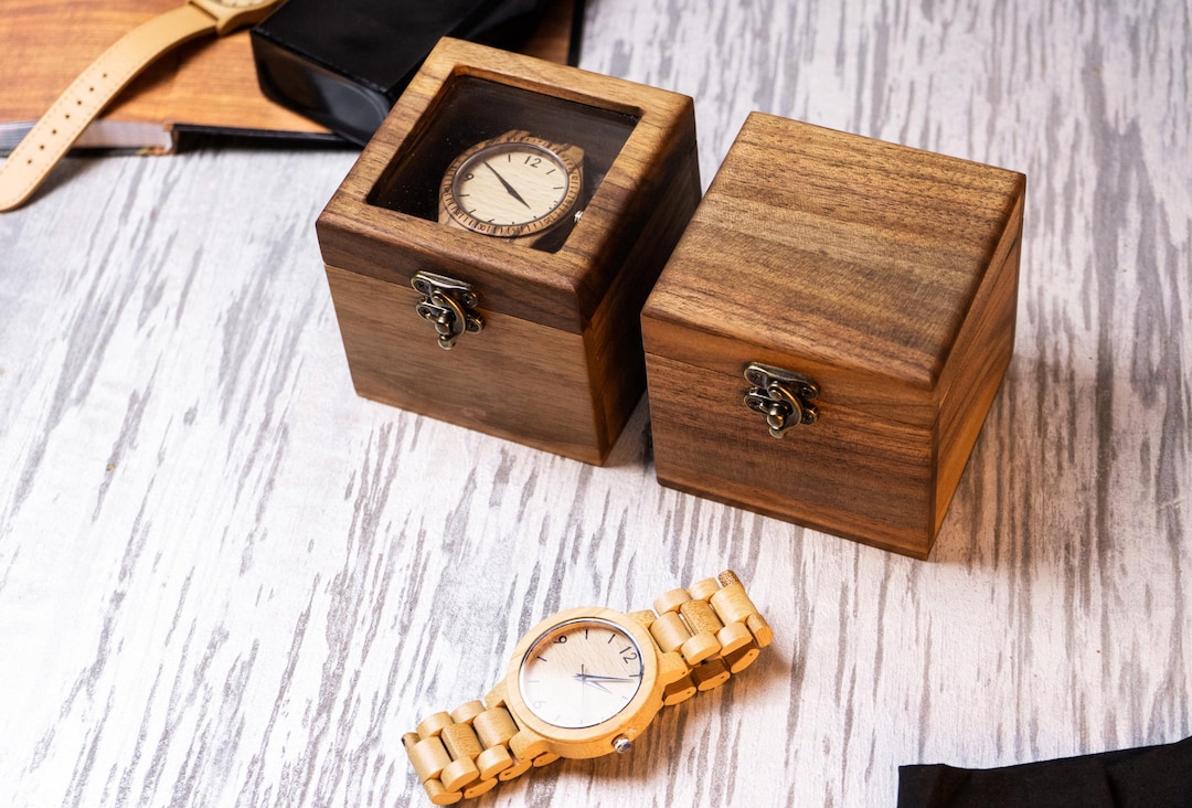 Handmade Apple Watch Gift Box With Single-slot, Wooden Watch Box ...