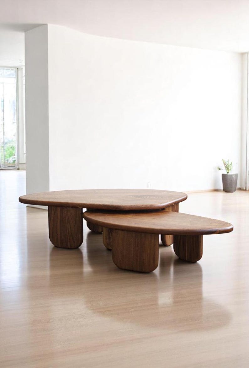 Unique Table, Small Ash Coffee Table, Handmade Rustic Wooden Round ...