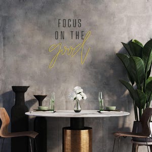 Colorful Metal Wall Sign, Focus on the Good Motto Wall Sign, Meaningful ...