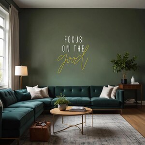 Colorful Metal Wall Sign, Focus on the Good Motto Wall Sign, Meaningful ...