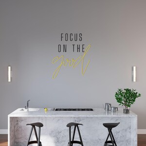 Colorful Metal Wall Sign, Focus on the Good Motto Wall Sign, Meaningful ...