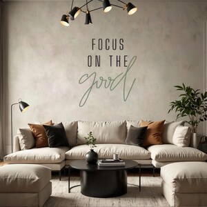 Colorful Metal Wall Sign, Focus on the Good Motto Wall Sign, Meaningful ...