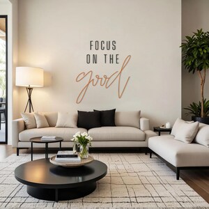 Colorful Metal Wall Sign, Focus on the Good Motto Wall Sign, Meaningful ...