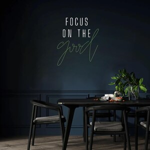 Colorful Metal Wall Sign, Focus on the Good Motto Wall Sign, Meaningful ...