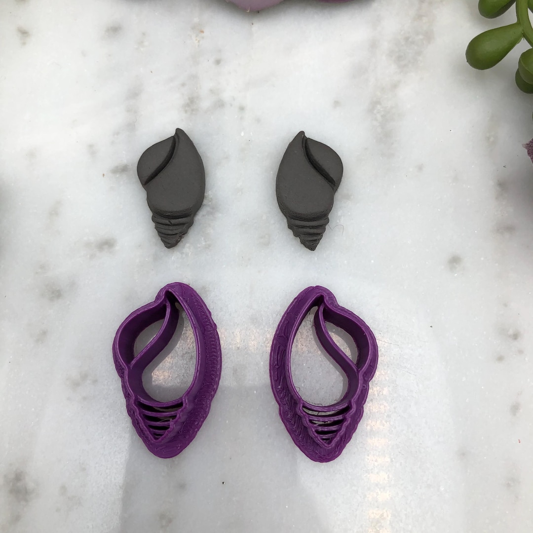 Conch Shell 100 Clay Cutter Set for Earrings - Etsy