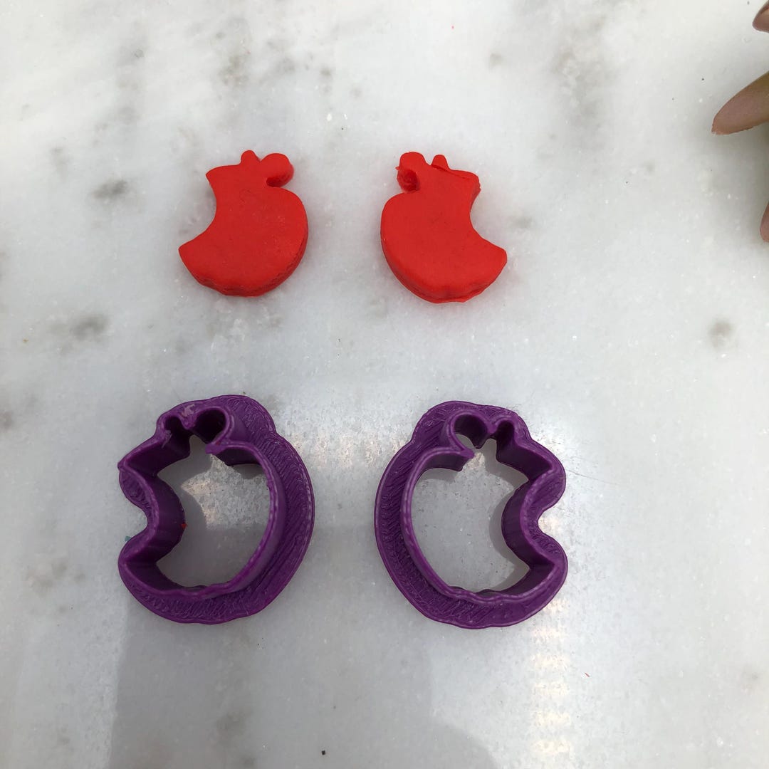 Bitten Apple 100 Clay Cutter Set for Earrings - Etsy