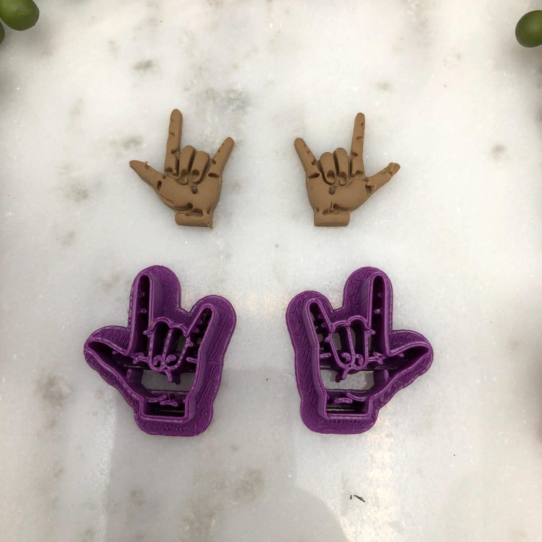 ASL Sign 266-146 Clay Cutter Set for Earrings - Etsy
