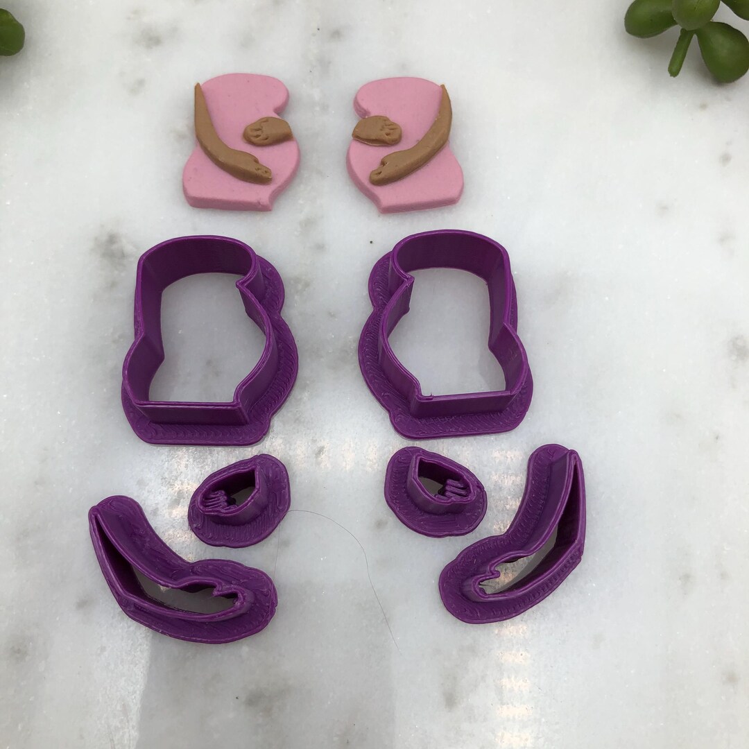 Pregnant Mom Belly 266-F656 Clay Cutter Set for Earrings - Etsy
