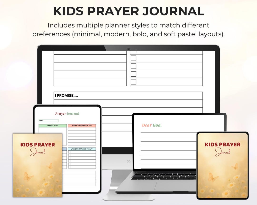 Kids Prayer Journal Bundle (digital Download) - Etsy