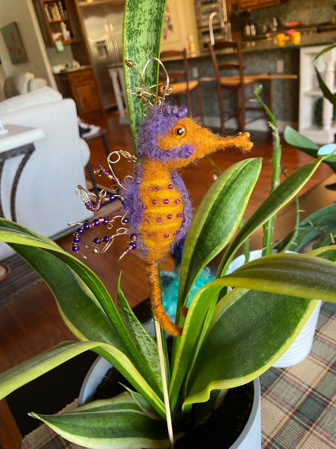 Decorative Garden Stake Unique Felted Indoor Plant Stake - Etsy
