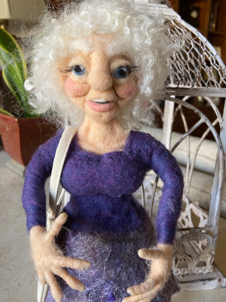 Needle Felted Sculpture Felted Lady With Bird OOAK Unique - Etsy