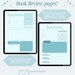 Digital and Printable Reading Journal Blue Minimalism Design Book ...