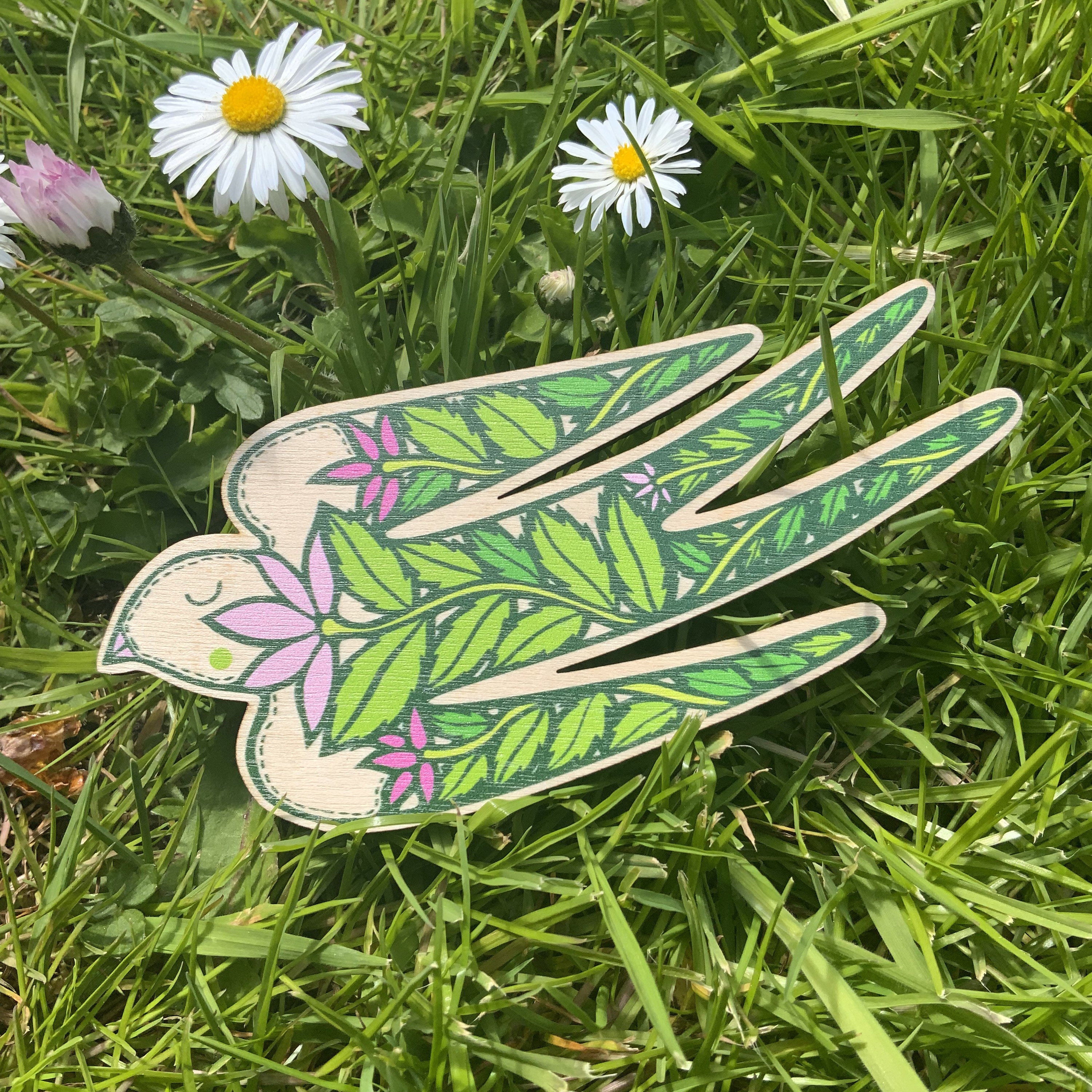 Flower Garden Flying Swallows (set of 3) - Etsy