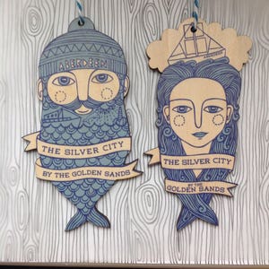 Aberdeen Silver Lady Wooden Decoration - Etsy