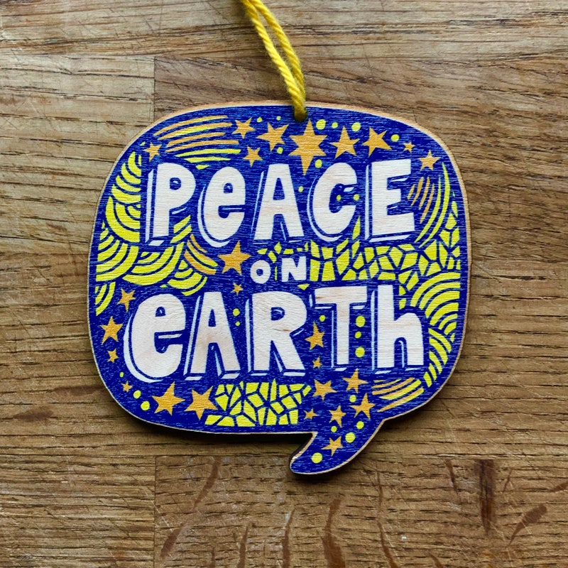 Peace on Earth Sign - Etsy