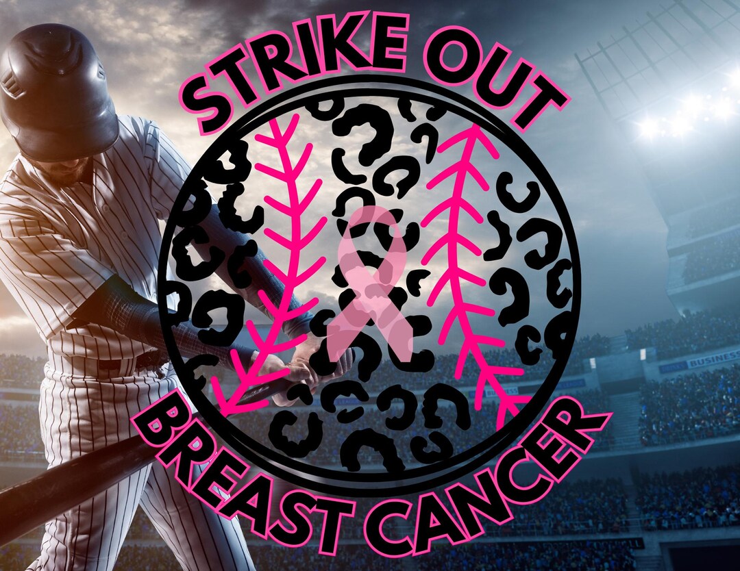 Strike Out Breast Cancer Png, Breast Cancer Png, Baseball Png, Canva Png, Pink Png, Leopard ...