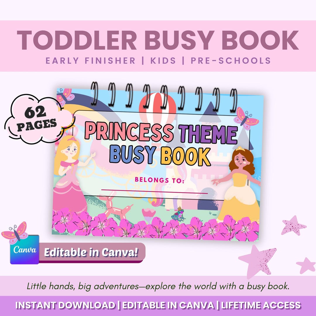 Princess Busy Book for Toddlers, Educational Binder, Homeschool ...