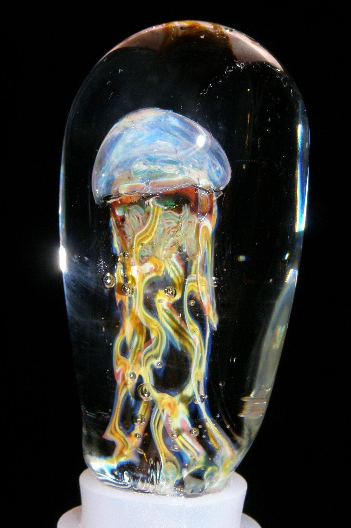 San Juan Island Glass JELLYFISH HANDMADE Wine Bottle Stopper - Etsy