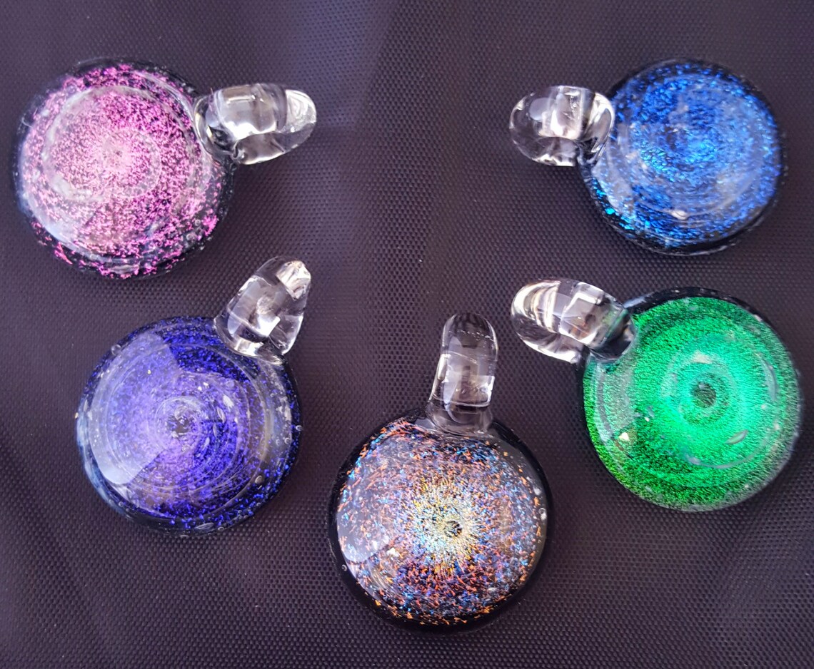 Memorial Glass Cremation Jewelry Heart Remembrance Keepsake Necklace ...