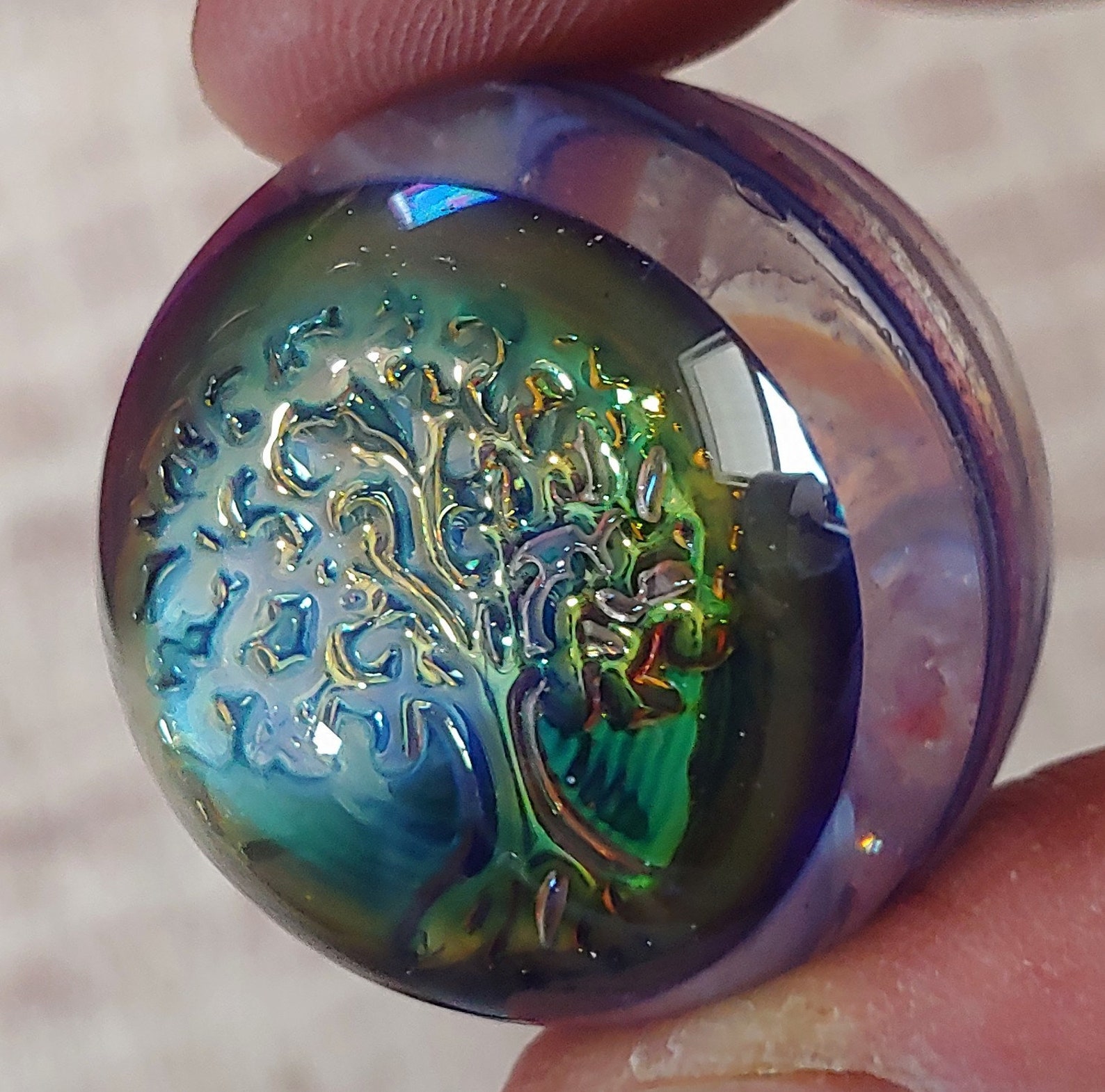 Tree of Life Memorial Glass Cremation Remembrance Keepsake Marble ...