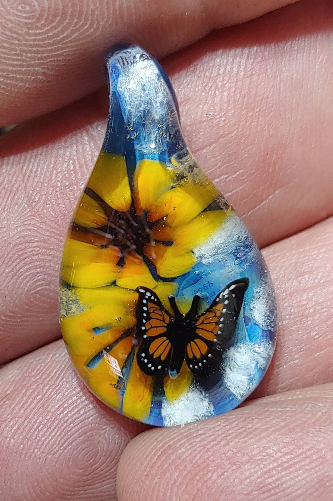 Memorial Glass Keepsake Heirloom Handmade Custom Butterfly Cremation ...
