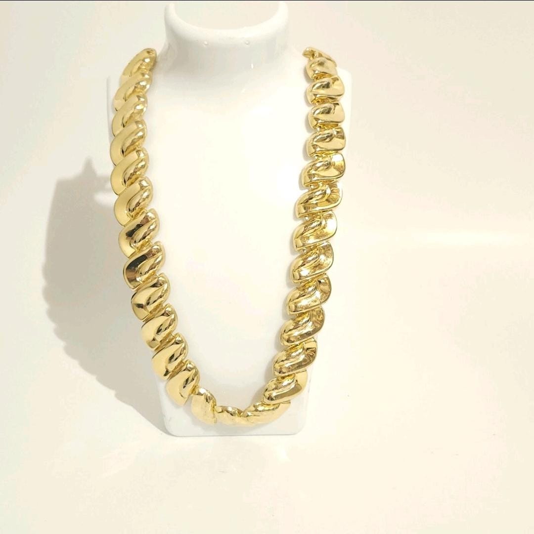 Vintage Gold-tone San Marco Chain Necklace - 21" Statement Piece - Etsy