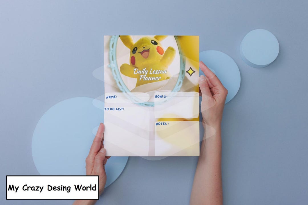 A4 Pokemon Daily Planner Pokemon Pikachu Daily Lesson Plan Lesson ...