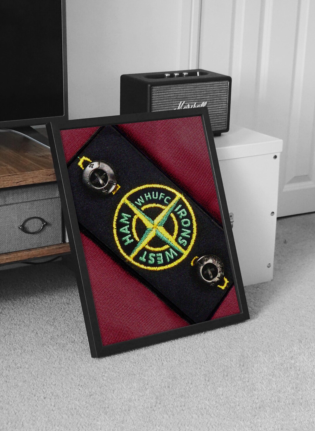 West Ham Poster : Stone Island-inspired Badge With 'whufc', 'west Ham ...