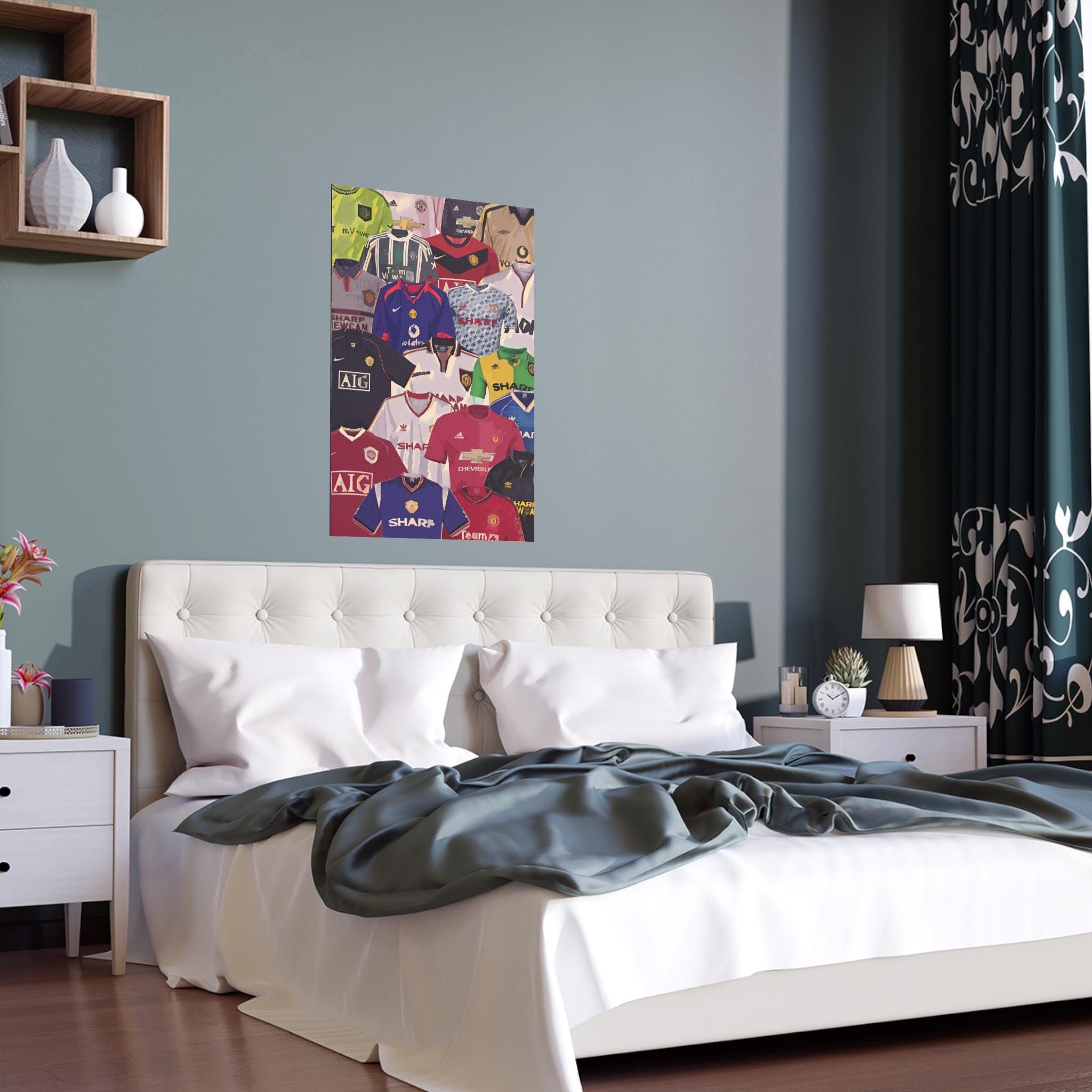 Manchester United Home and Away Kit Poster, Manu Poster, Football ...