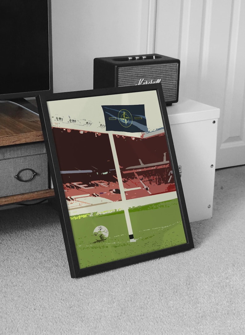 Old Trafford Football Poster: Manchester United Corner Flag Art - Etsy