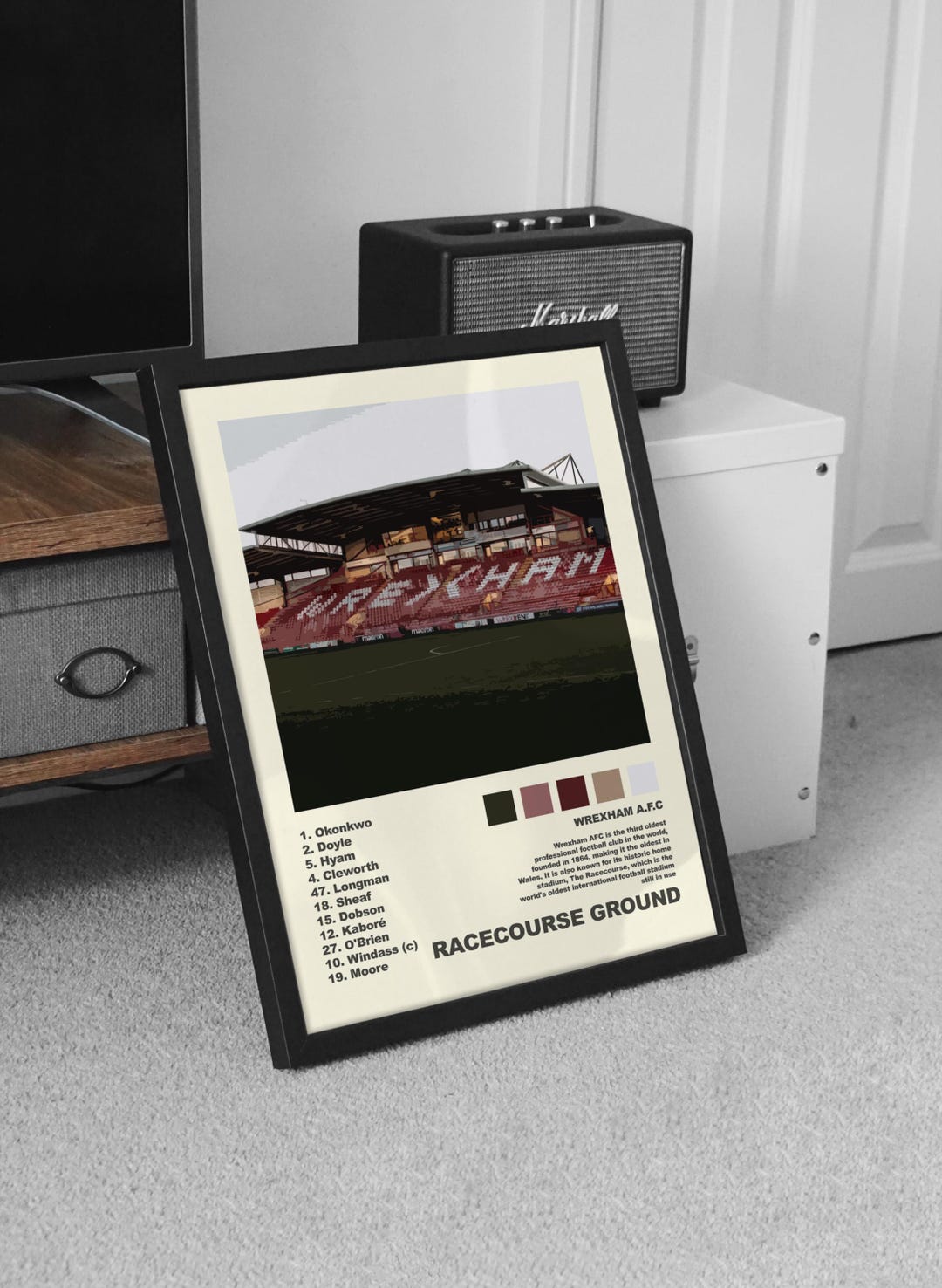 Wrexham AFC Stadium Album Cover-style Poster, Wrexham ,wfc, Starting 11 ...