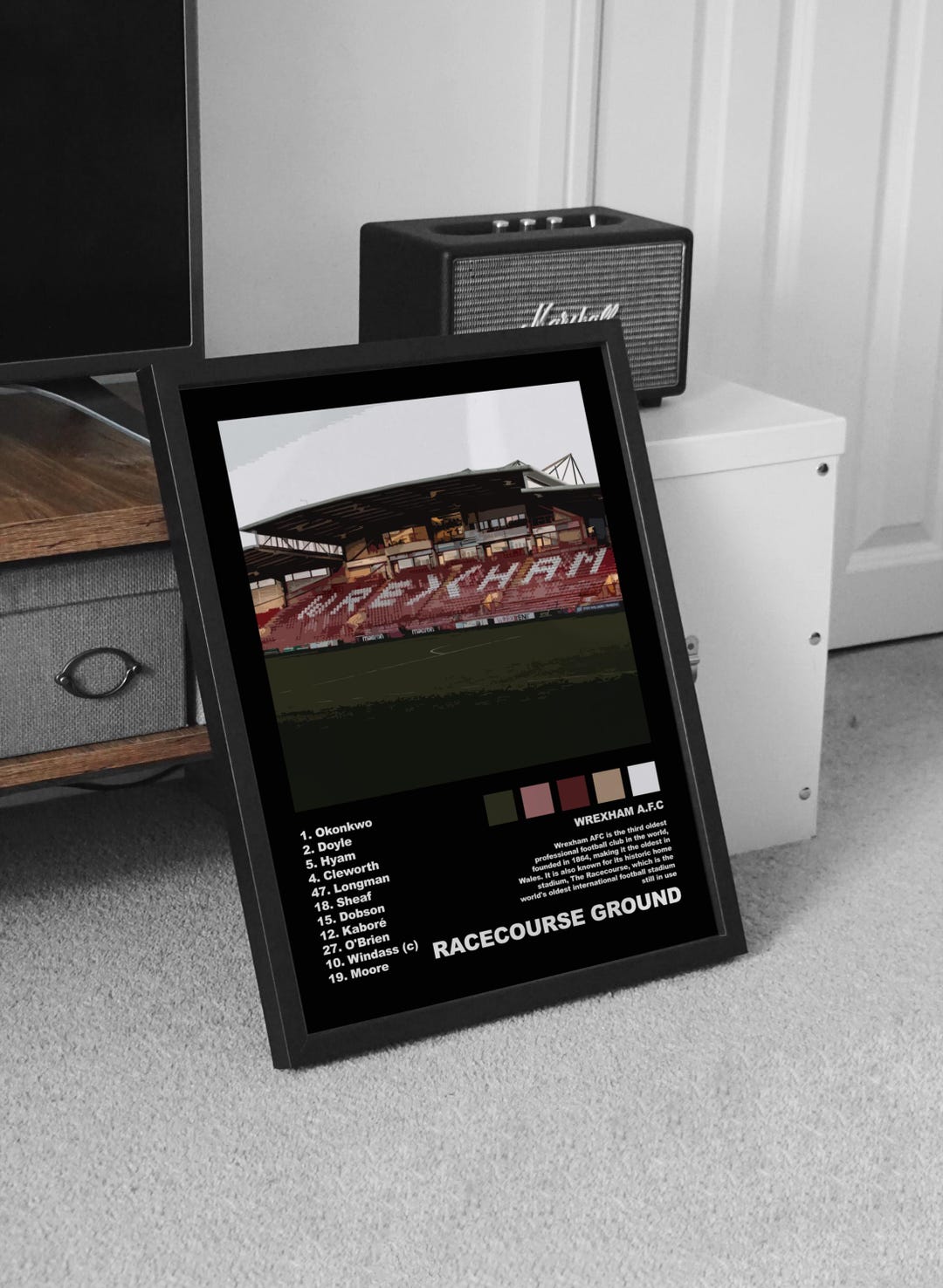 Wrexham AFC Stadium Album Cover-style Poster, Wrexham ,wfc, Starting 11 ...