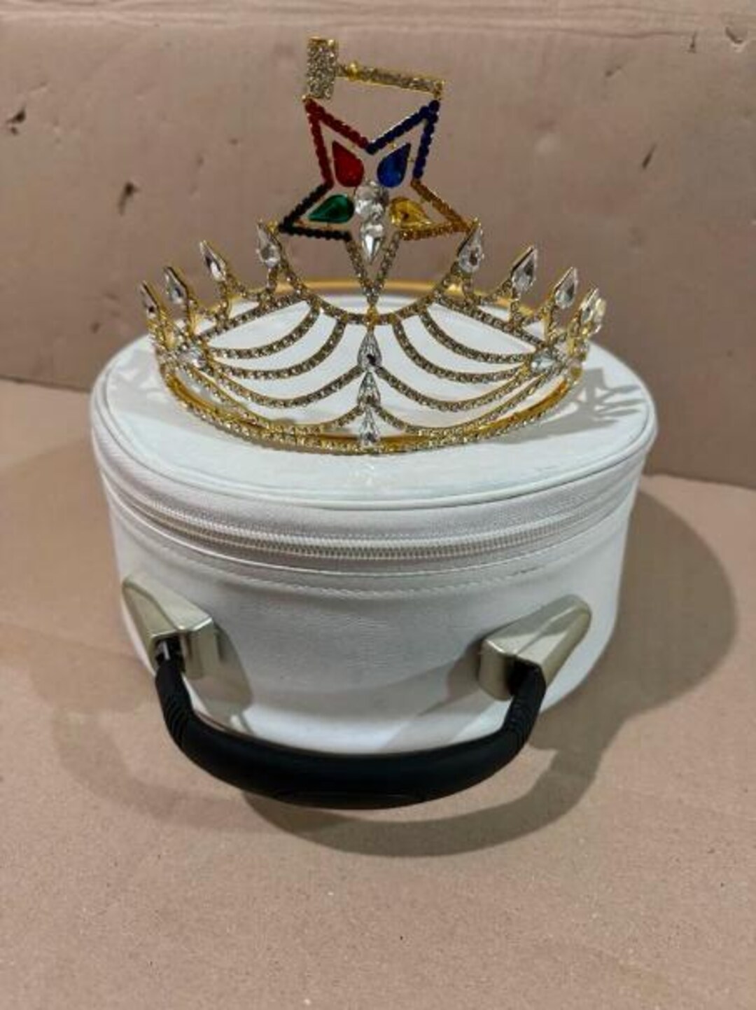 Masonic Crown With Gavel - Masonic OES Grand Matron Crown - Gold Tone ...