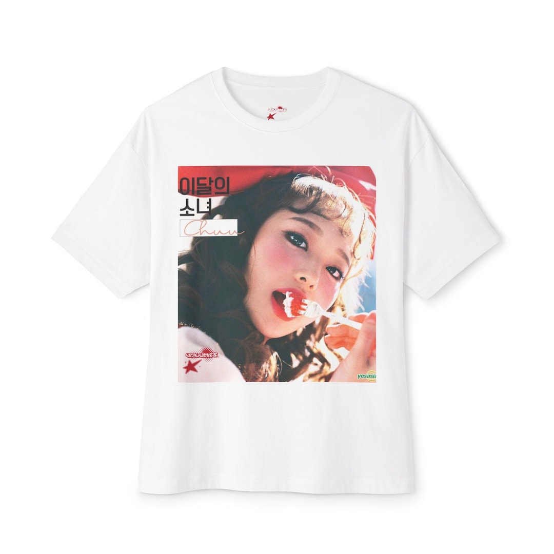 Kpop Chuu Heart Attack Album Merch Oversized Boxy Tee, Y2K Logo ...