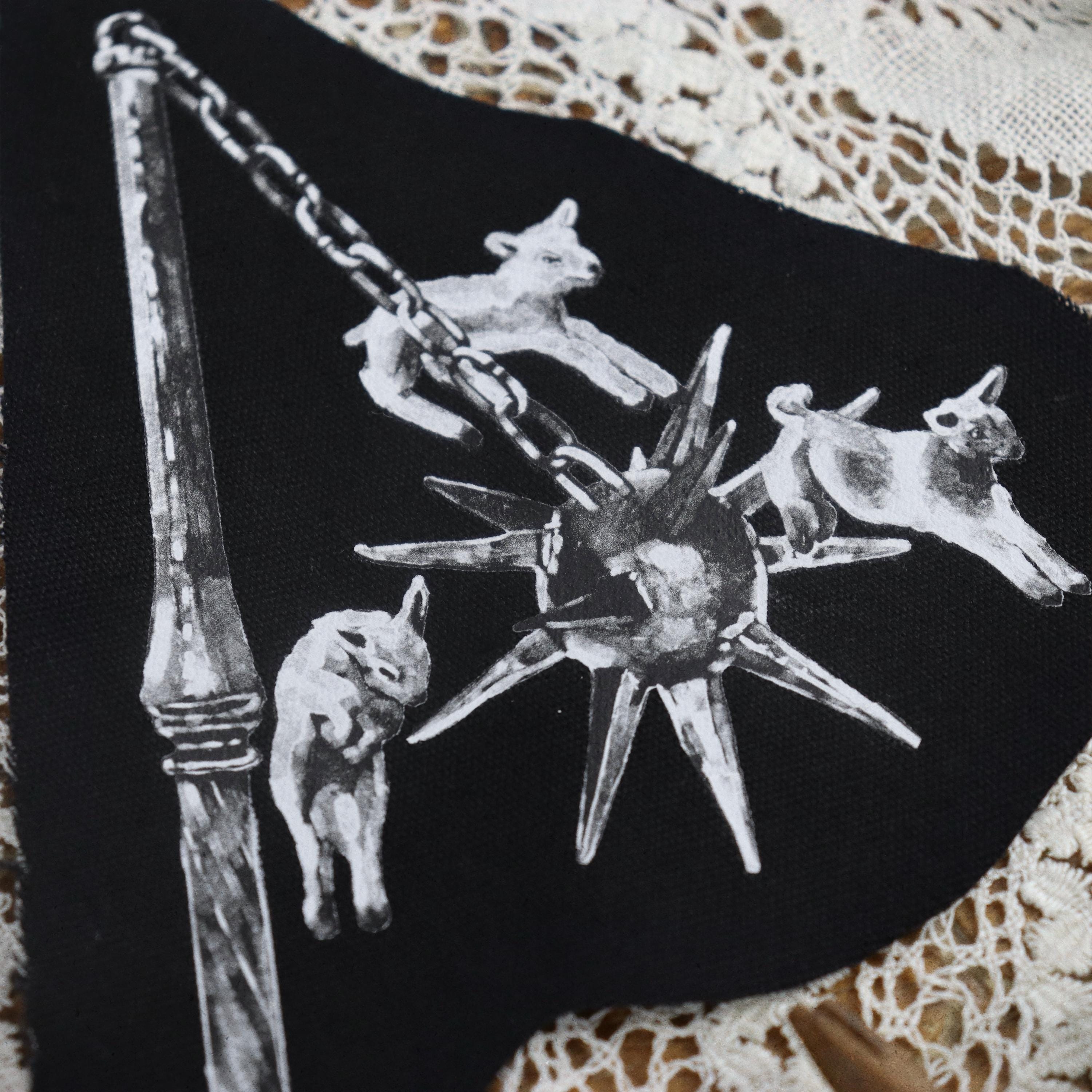 Lamb Flail Printed Canvas Sew on Patch - Etsy