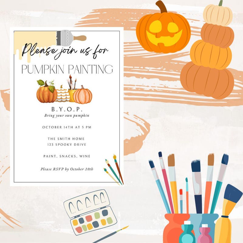 Pumpkin Painting - Etsy